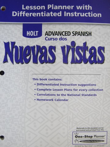 Nuevas vistas Curso 2 Lesson Planner with Differentiated (P ...