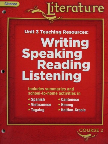 Glencoe Literature Course 2 Unit 3 Teaching Resources (TE)(P ...