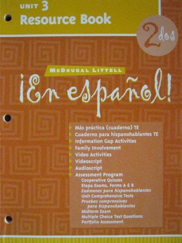 En espanol! 2dos Etapa Preliminar & Unit 1 Resource Book (P ...